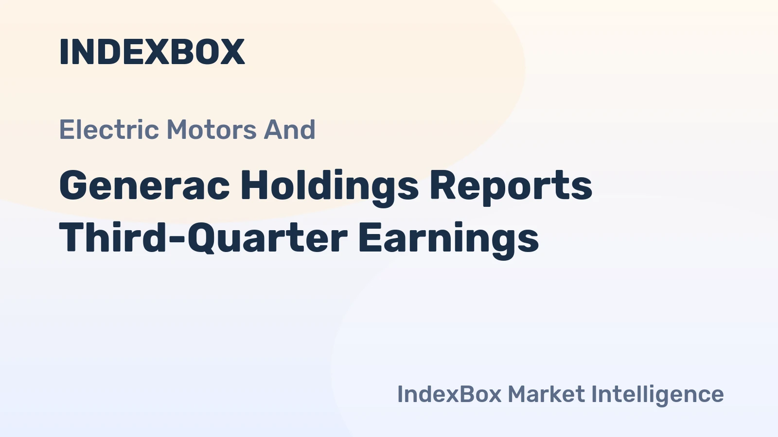 Generac Holdings Reports Third-Quarter Earnings
