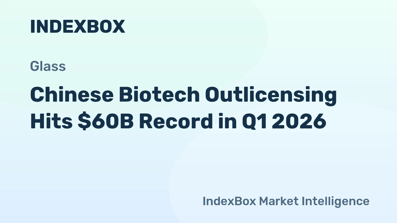 Chinese Biotech Outlicensing Hits $60B Record in Q1 2026