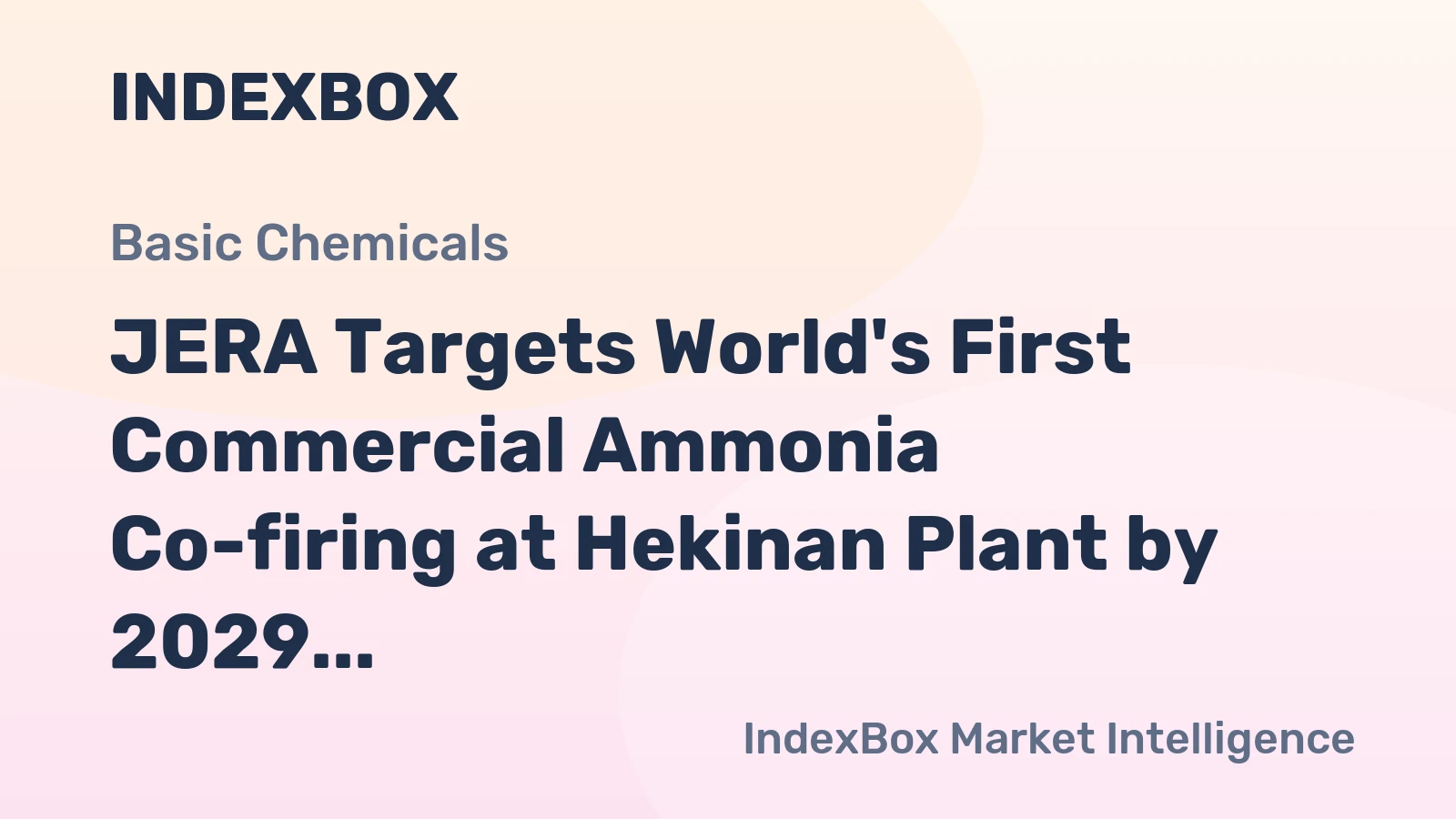 JERA Targets World's First Commercial Ammonia Co-firing at Hekinan Plant by 2029