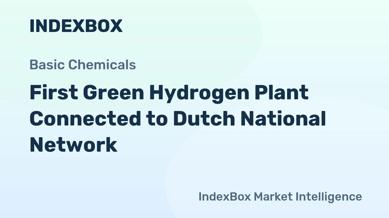 First Green Hydrogen Plant Connected to Dutch National Network