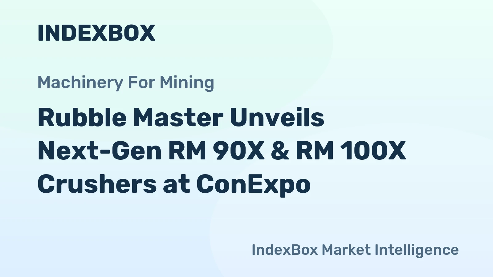 Rubble Master Unveils Next-Gen RM 90X & RM 100X Crushers at ConExpo