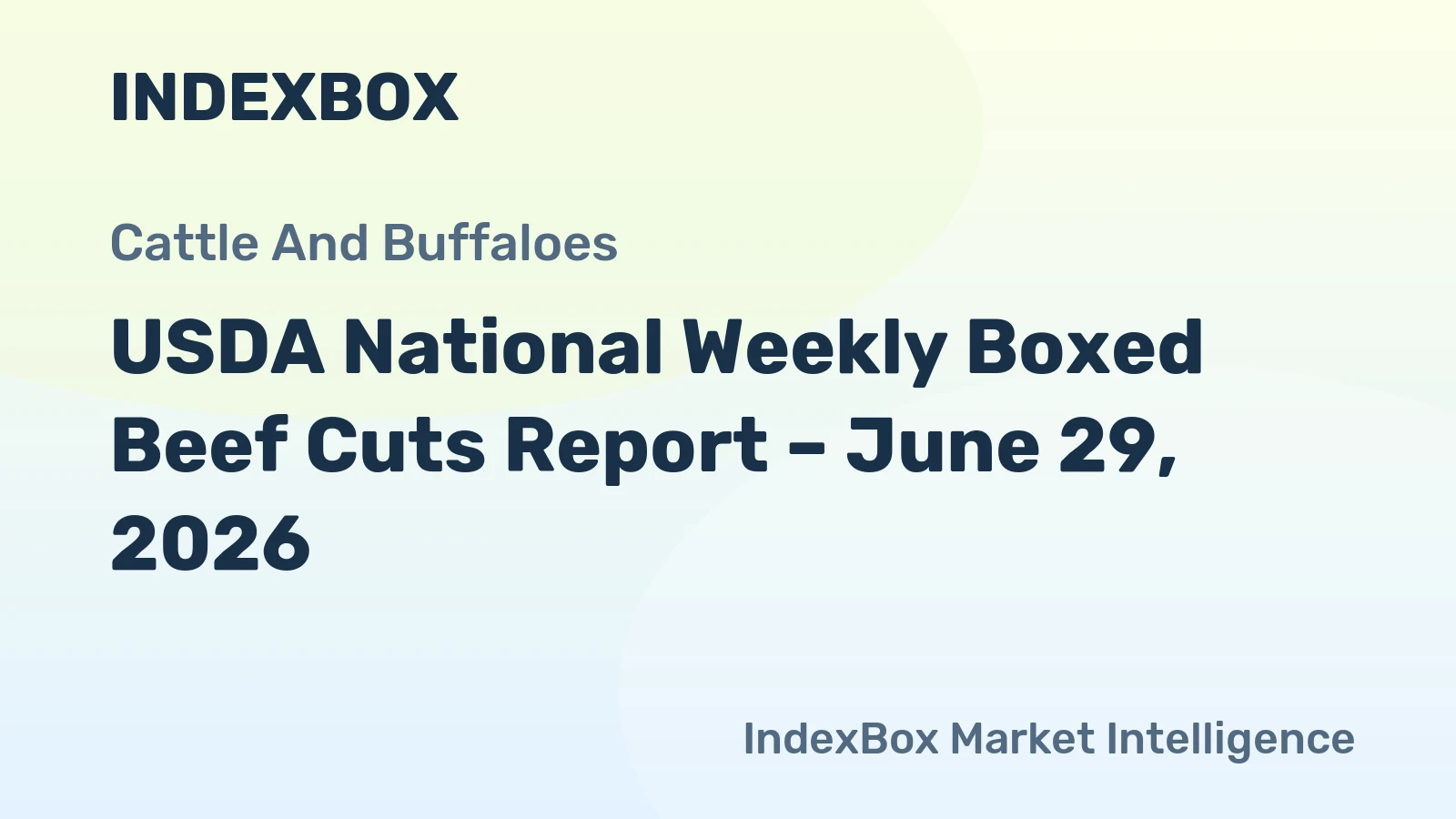 USDA National Weekly Boxed Beef Cuts Report – June 29, 2026