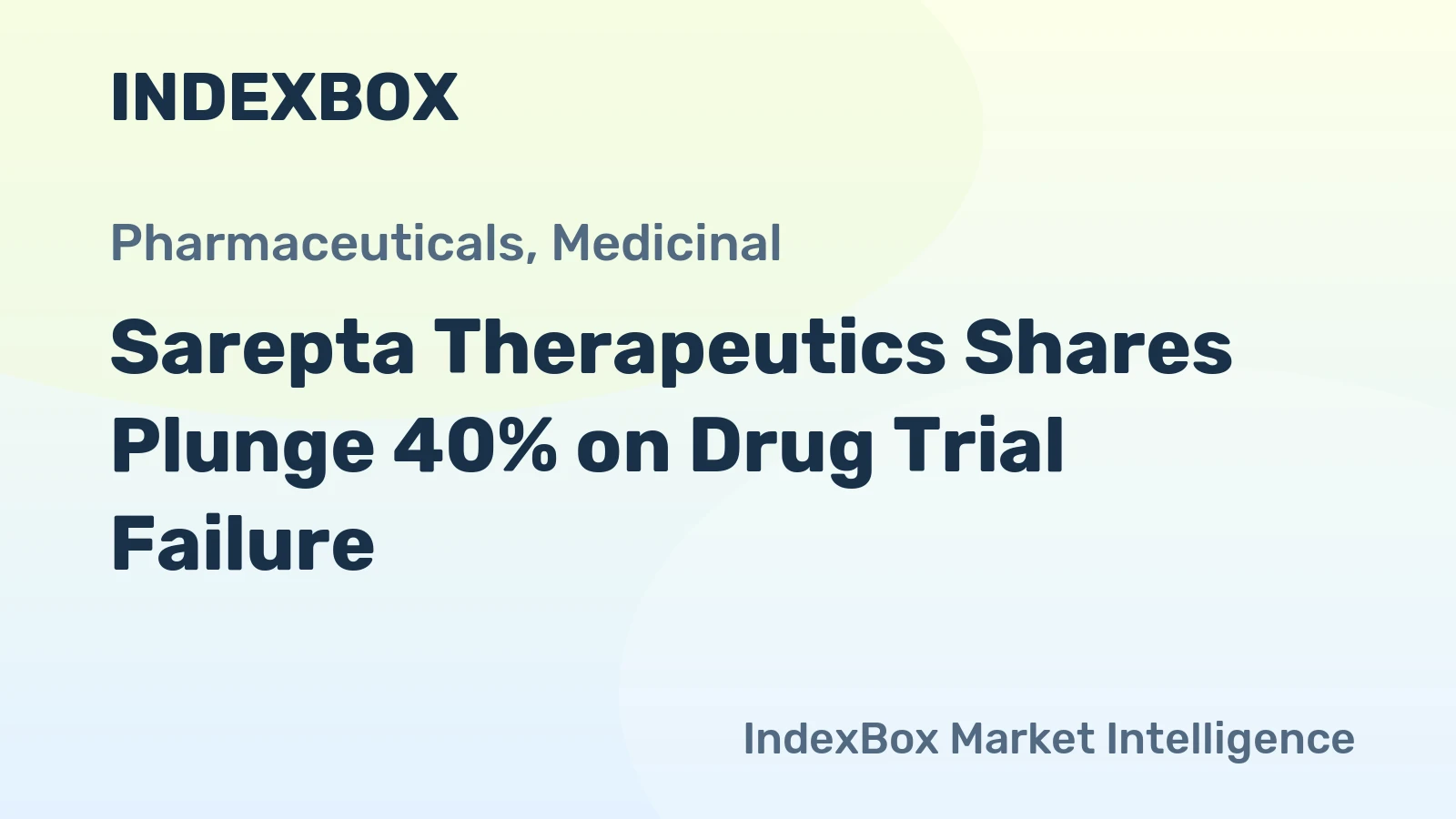 Sarepta Therapeutics Shares Plunge 40% on Drug Trial Failure
