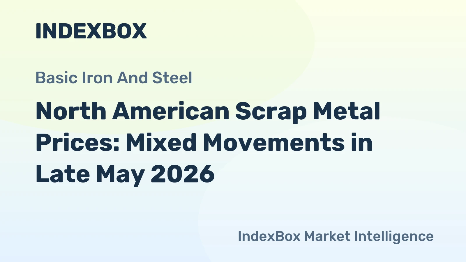North American Scrap Metal Prices: Mixed Movements in Late May 2026