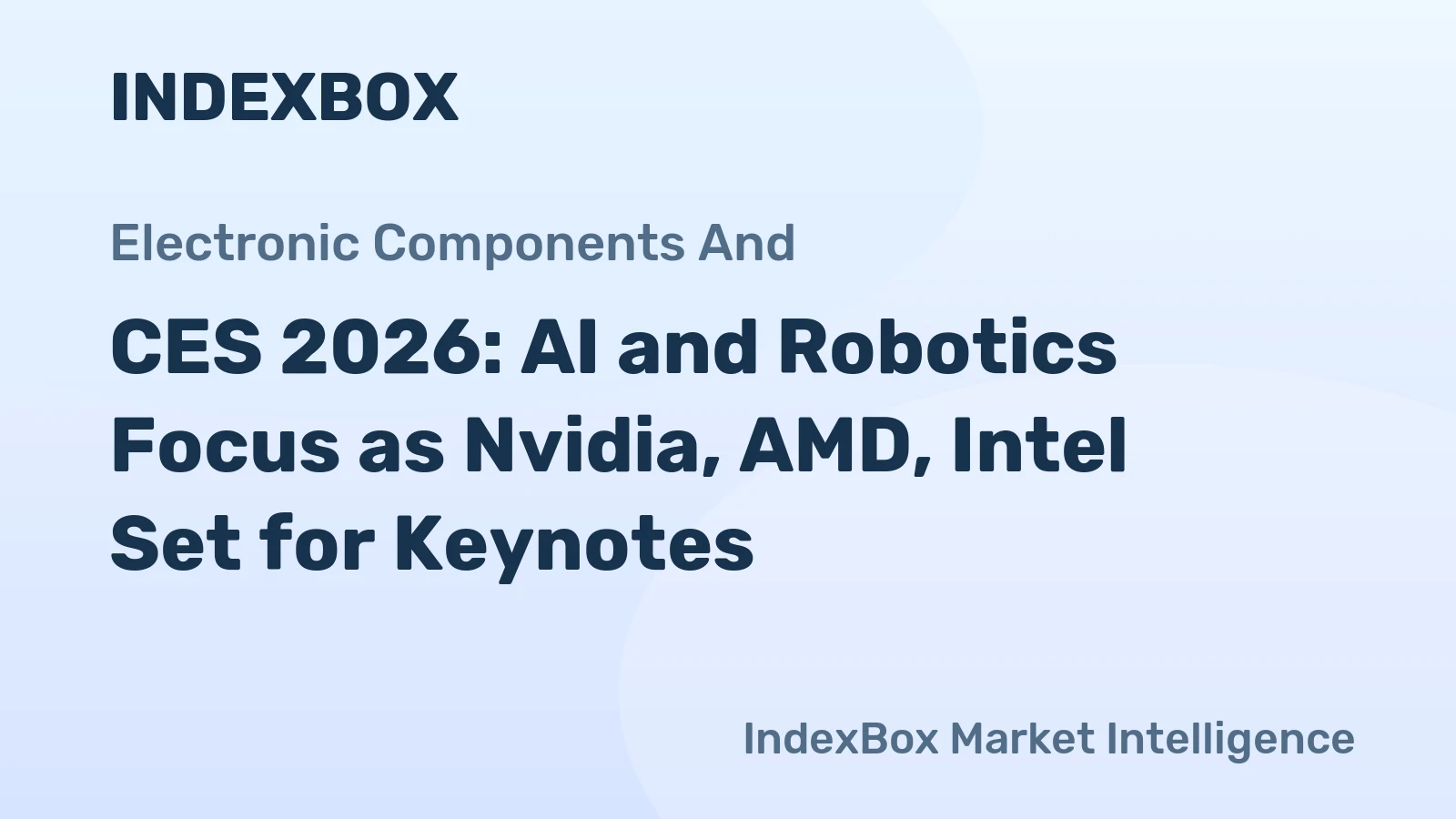 CES 2026: AI and Robotics Focus as Nvidia, AMD, Intel Set for Keynotes