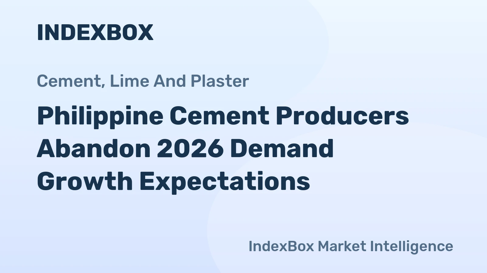 Philippine Cement Producers Abandon 2026 Demand Growth Expectations