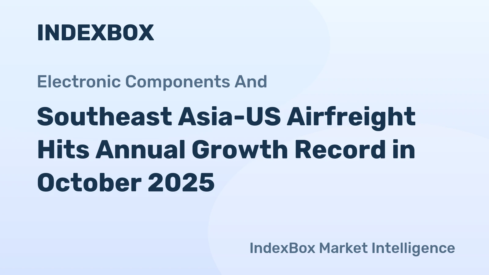 Southeast Asia-US Airfreight Hits Annual Growth Record in October 2025