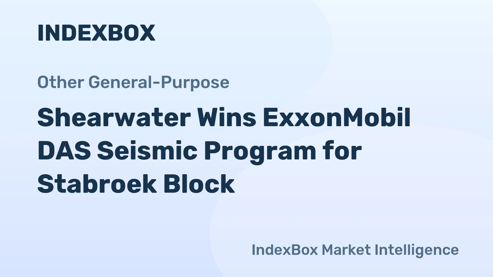 Shearwater Wins ExxonMobil DAS Seismic Program for Stabroek Block