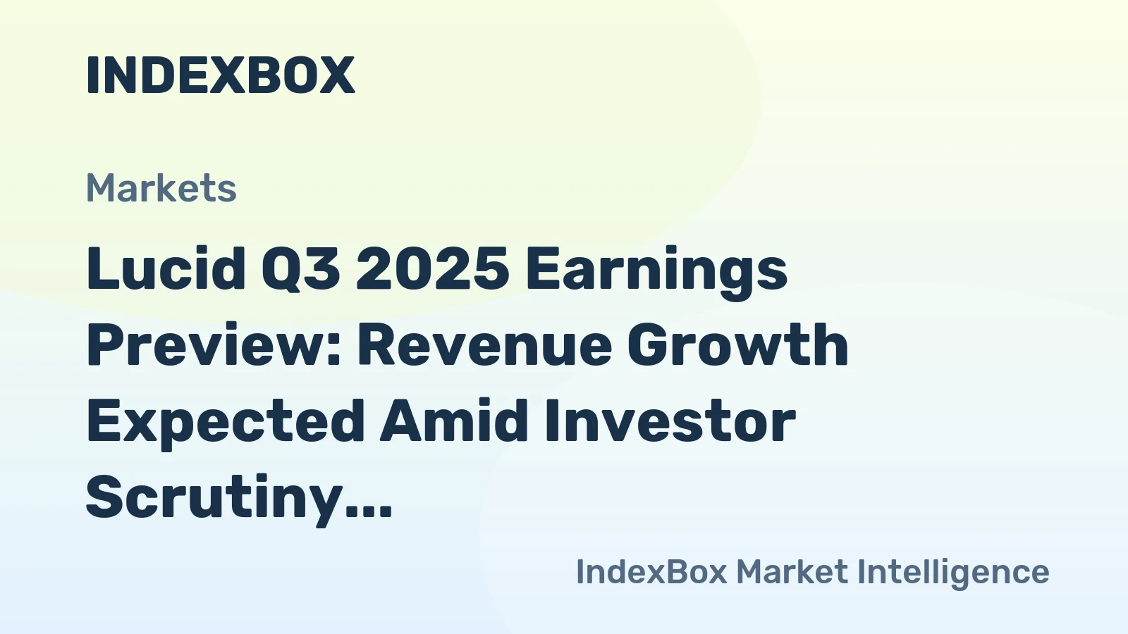 Lucid Q3 2025 Earnings Preview: Revenue Growth Expected Amid Investor Scrutiny