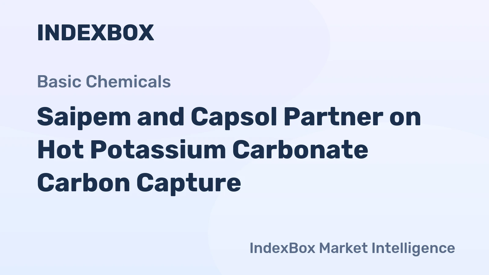 Saipem and Capsol Partner on Hot Potassium Carbonate Carbon Capture