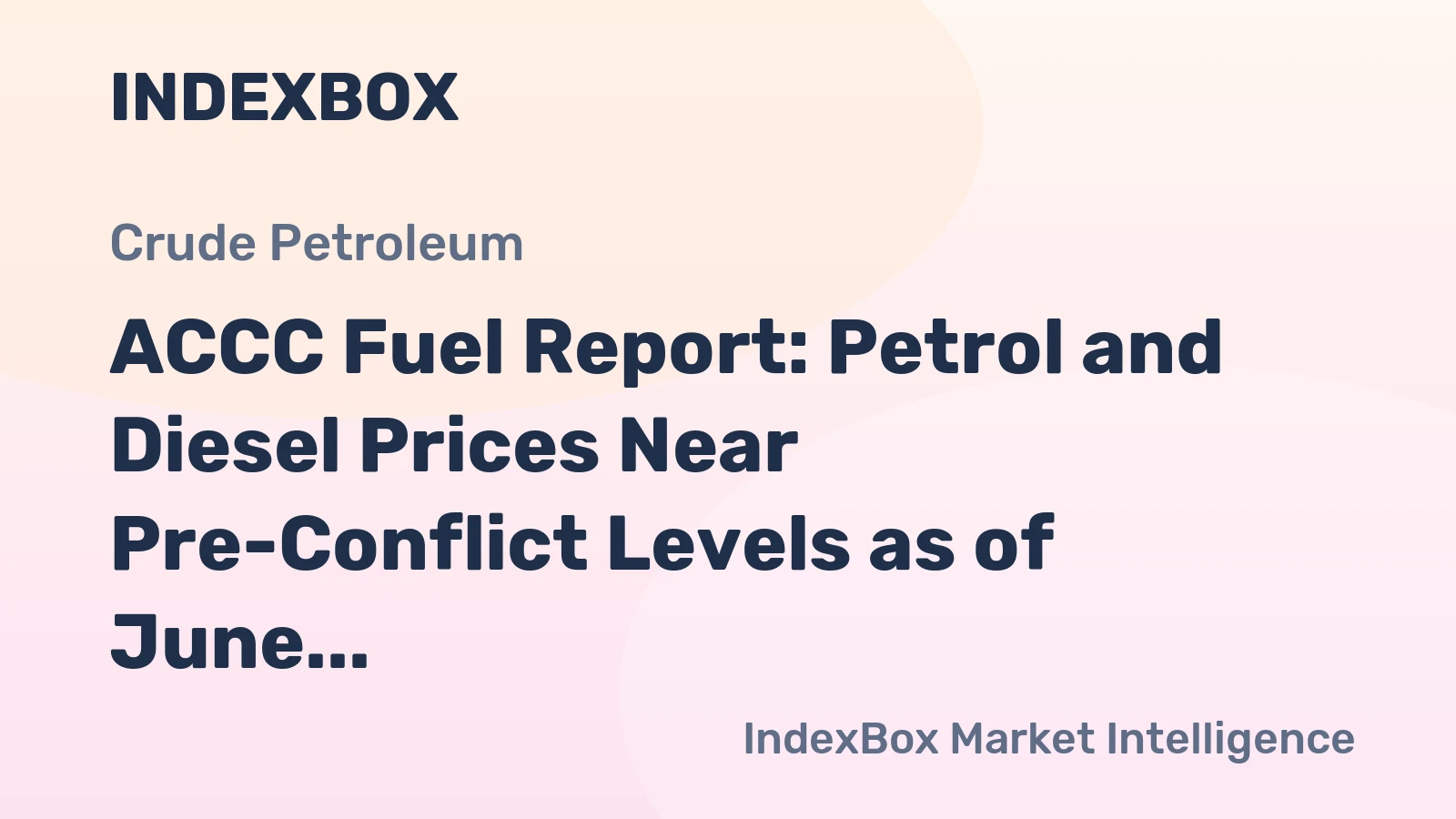 ACCC Fuel Report: Petrol and Diesel Prices Near Pre-Conflict Levels as of June 2026