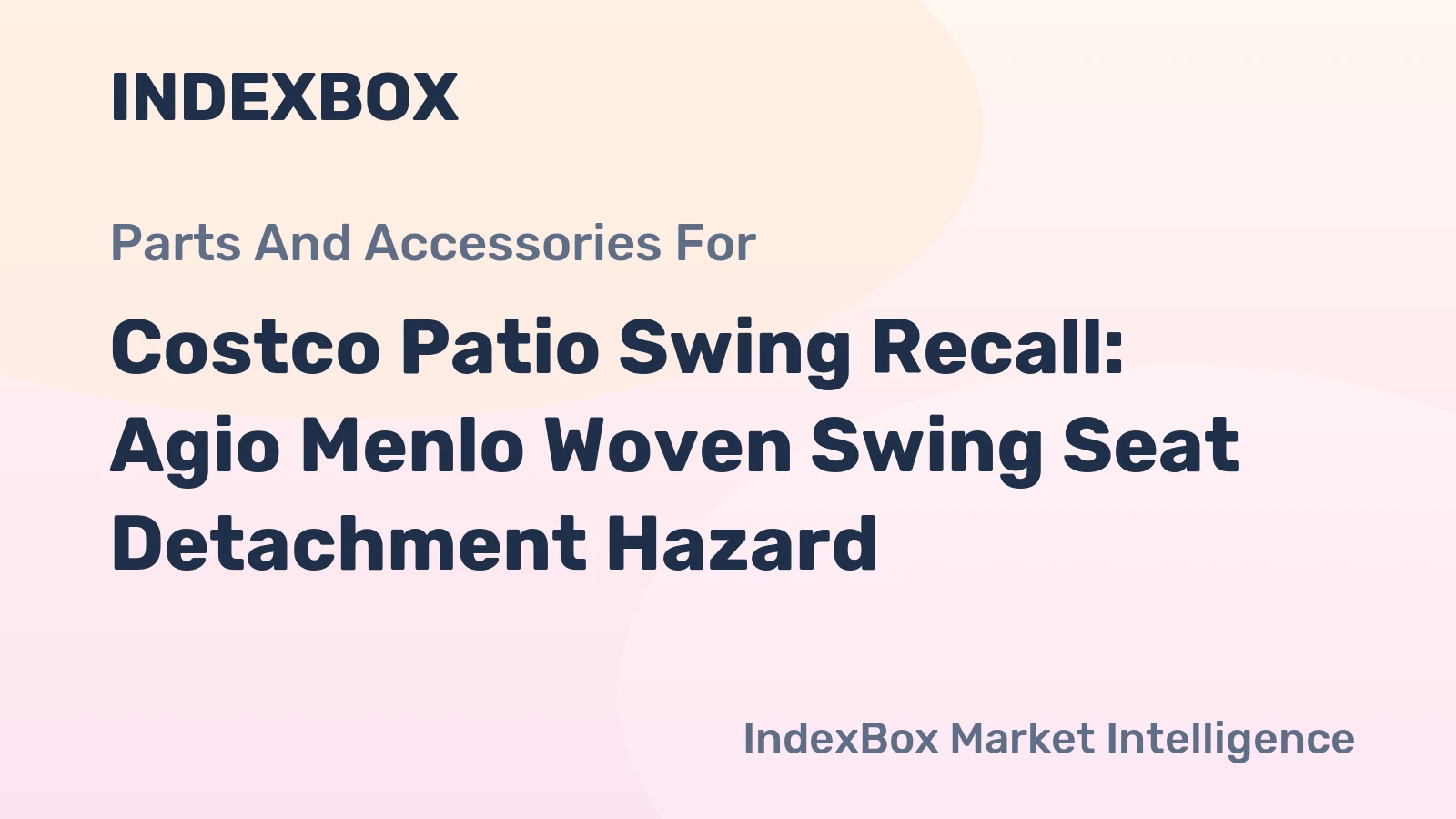 Costco Patio Swing Recall: Agio Menlo Woven Swing Seat Detachment Hazard