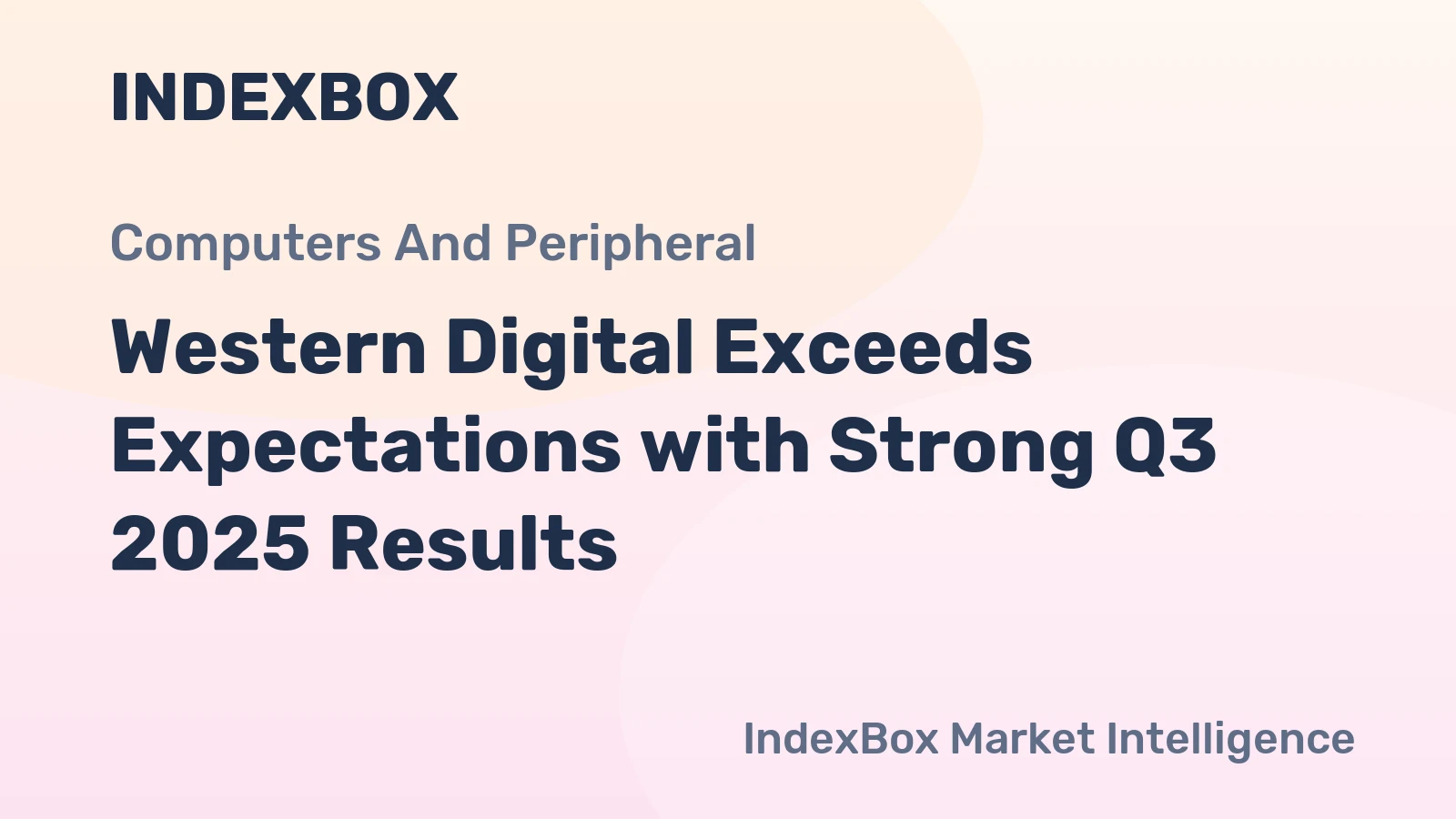 Western Digital Exceeds Expectations with Strong Q3 2025 Results