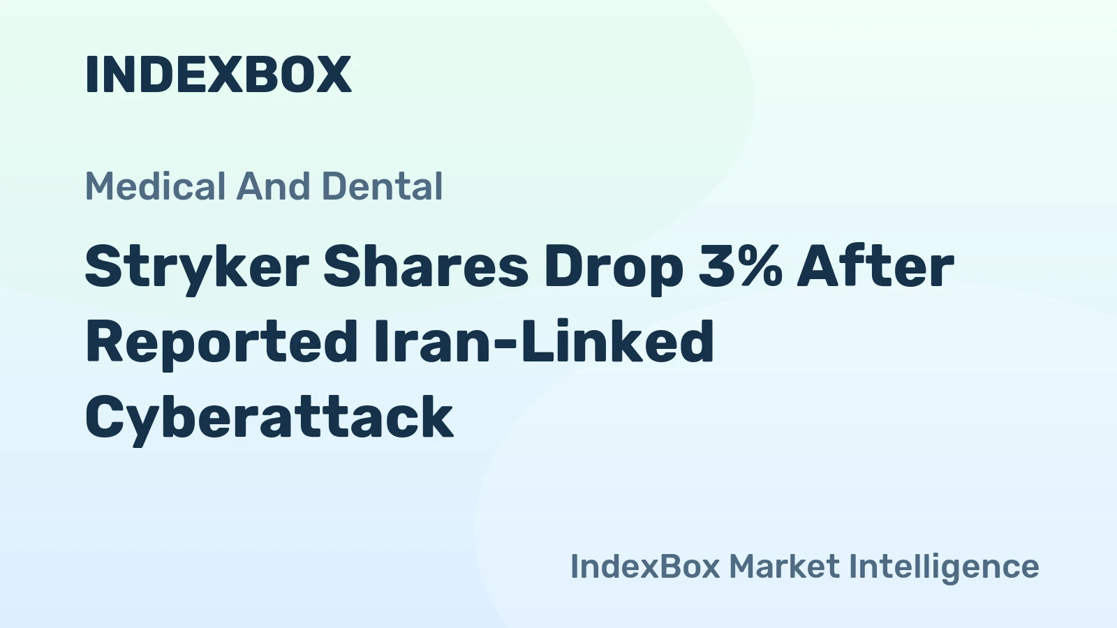 Stryker Shares Drop 3% After Reported Iran-Linked Cyberattack