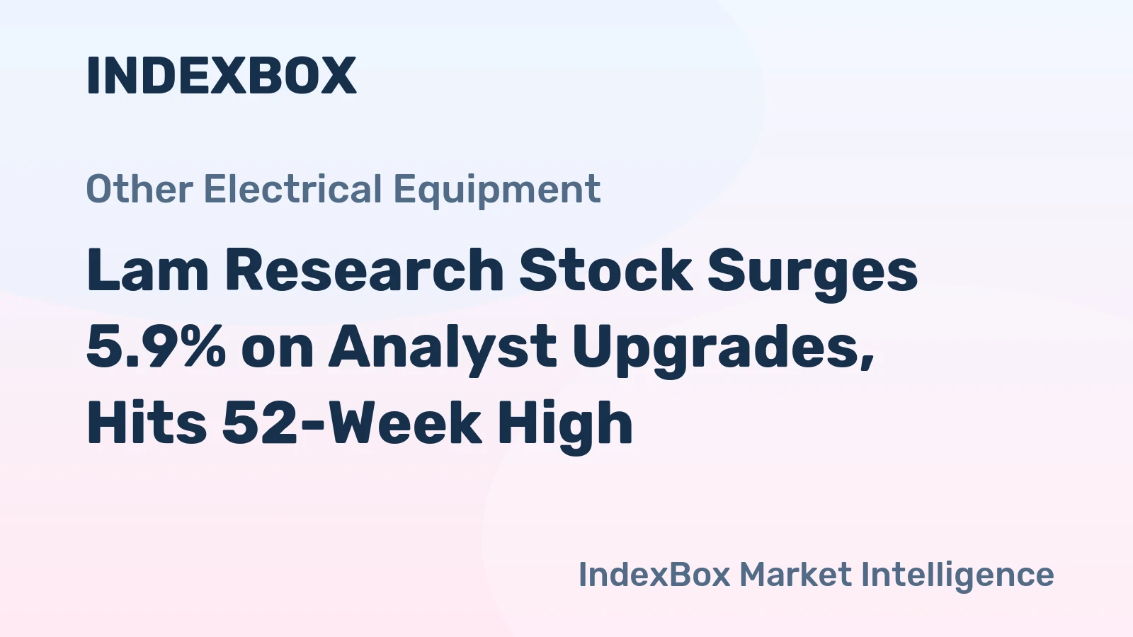 Lam Research Stock Surges 5.9% on Analyst Upgrades, Hits 52-Week High