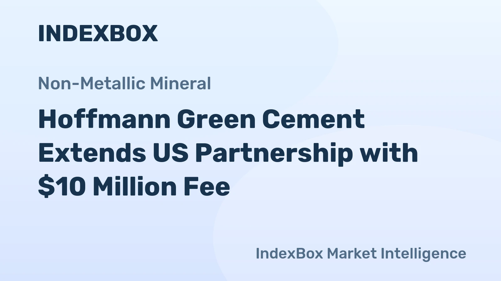 Hoffmann Green Cement Extends US Partnership with $10 Million Fee