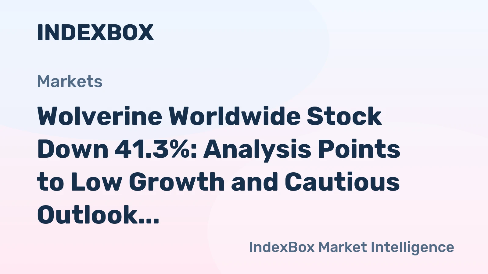 Wolverine Worldwide Stock Down 41.3%: Analysis Points to Low Growth and Cautious Outlook