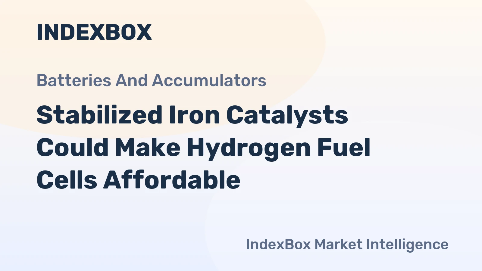 Stabilized Iron Catalysts Could Make Hydrogen Fuel Cells Affordable