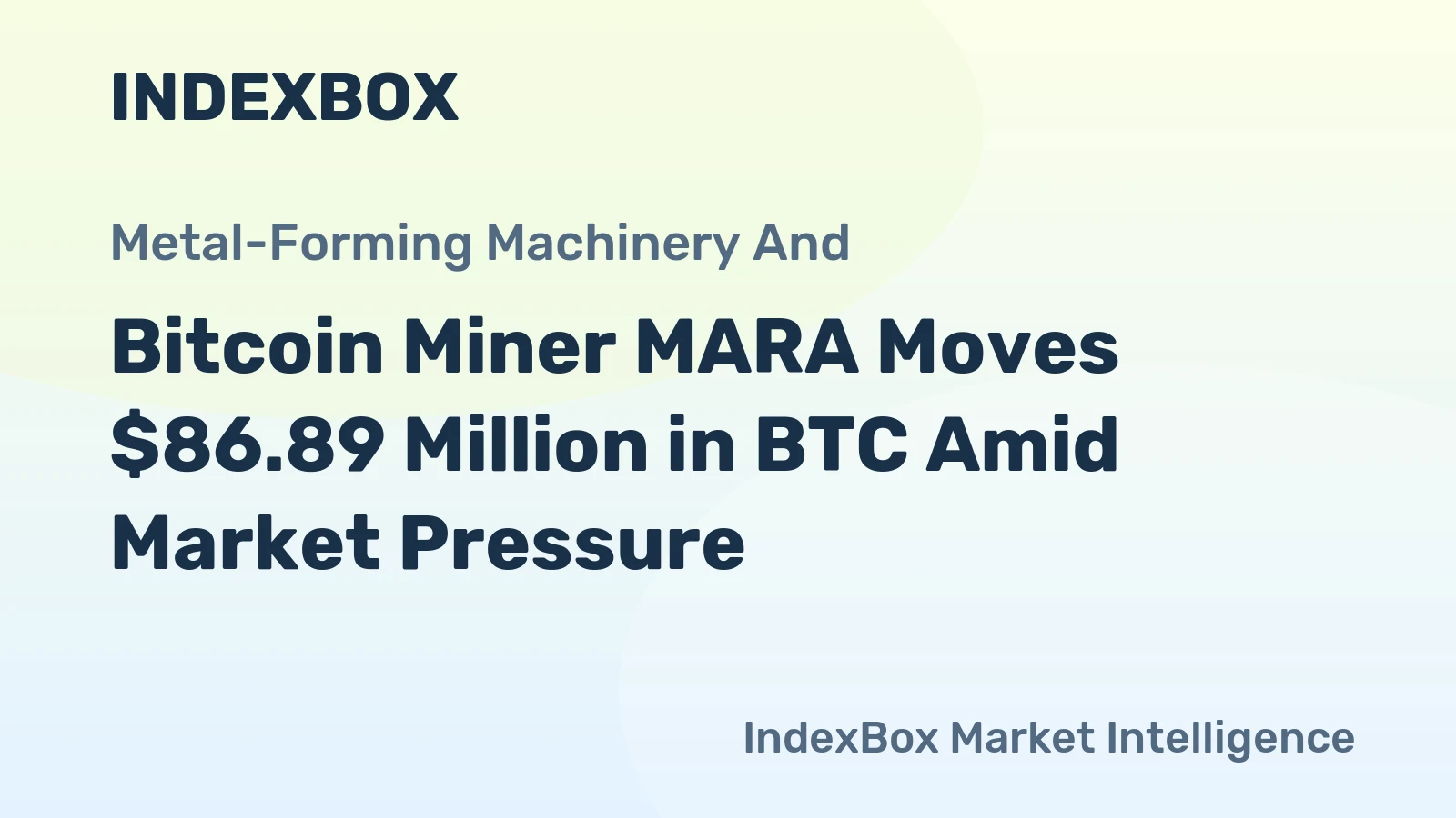 Bitcoin Miner MARA Moves $86.89 Million in BTC Amid Market Pressure