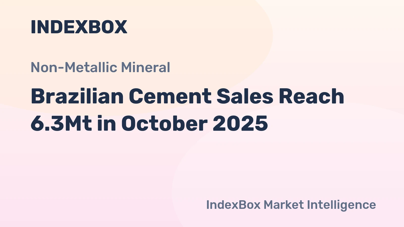 Brazilian Cement Sales Reach 6.3Mt in October 2025