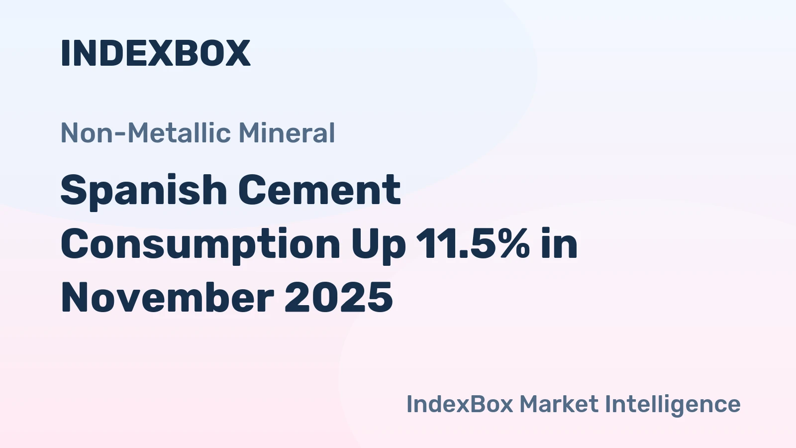 Spanish Cement Consumption Up 11.5% in November 2025