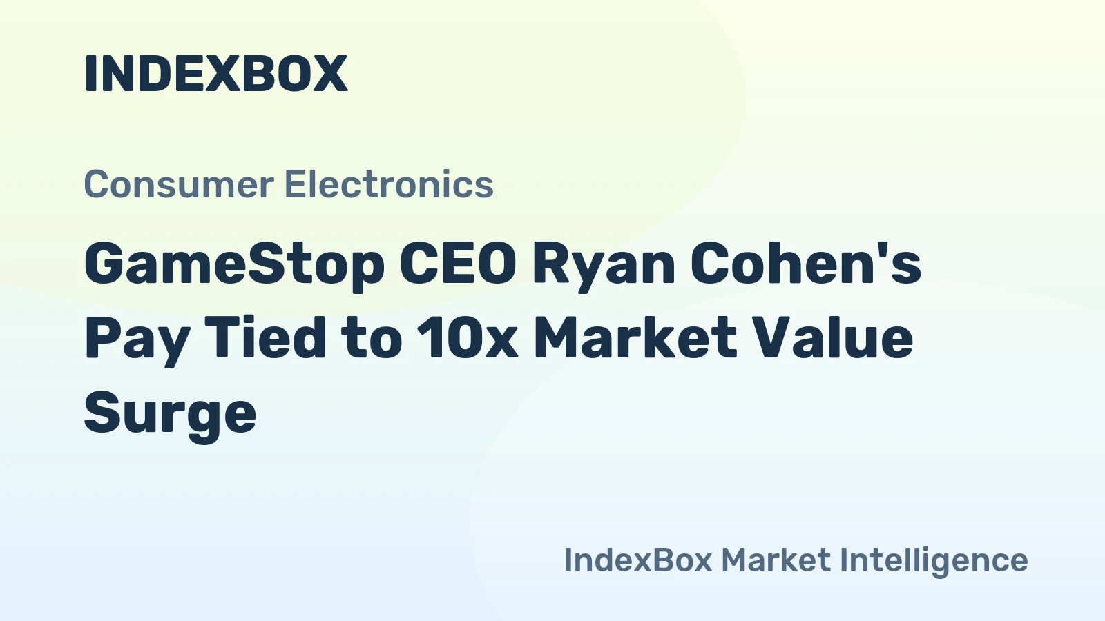 GameStop CEO Ryan Cohen's Pay Tied to 10x Market Value Surge