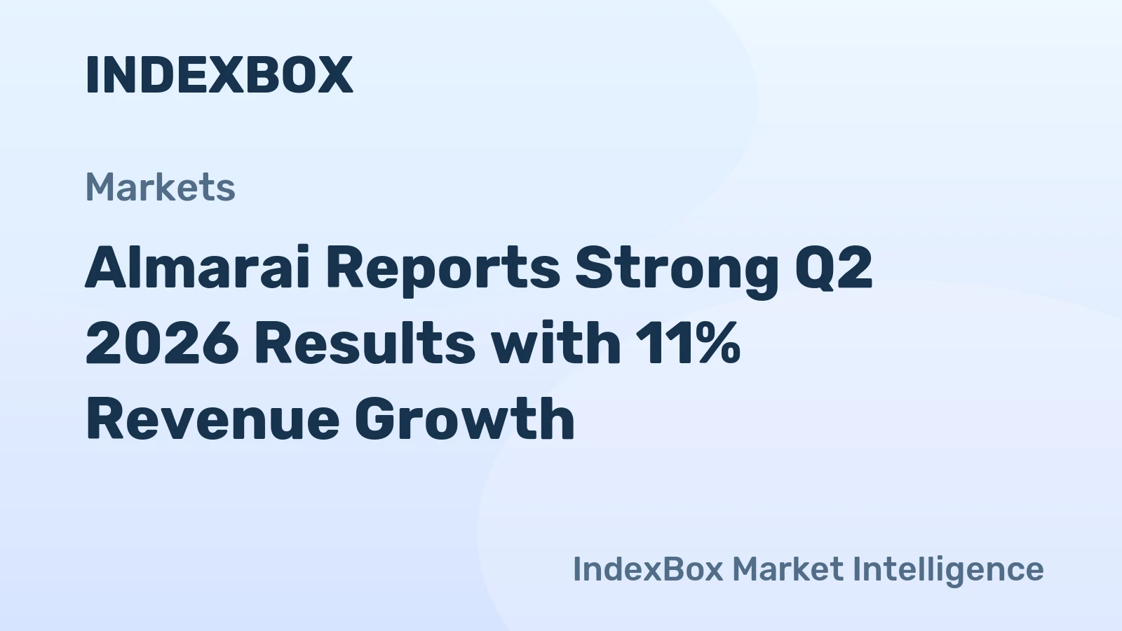 Almarai Reports Strong Q2 2026 Results with 11% Revenue Growth