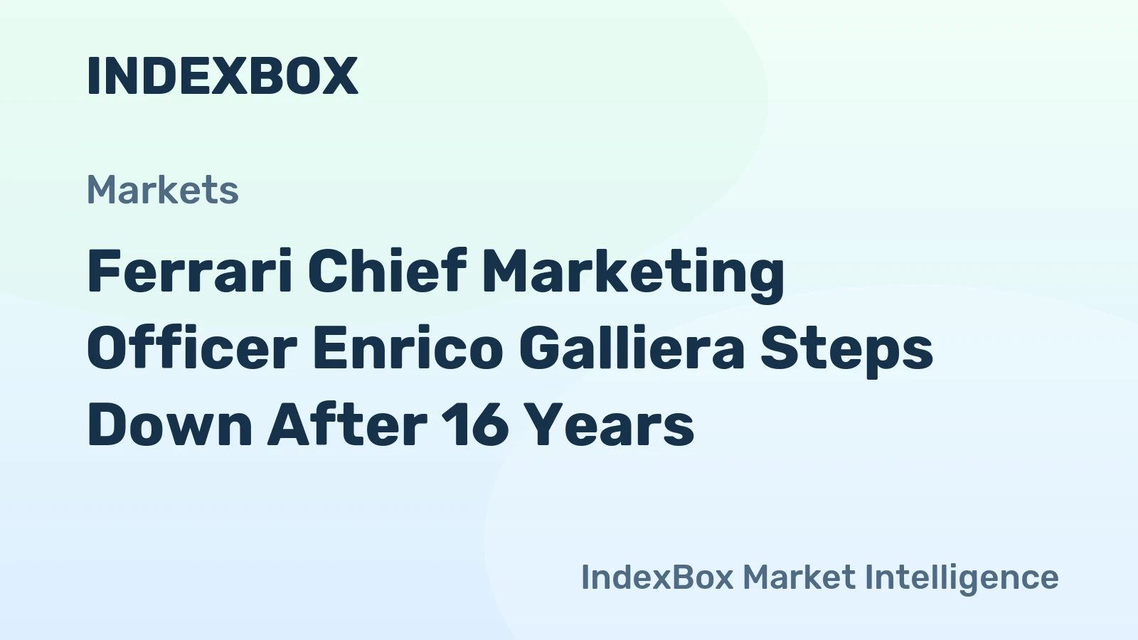 Ferrari Chief Marketing Officer Enrico Galliera Steps Down After 16 Years