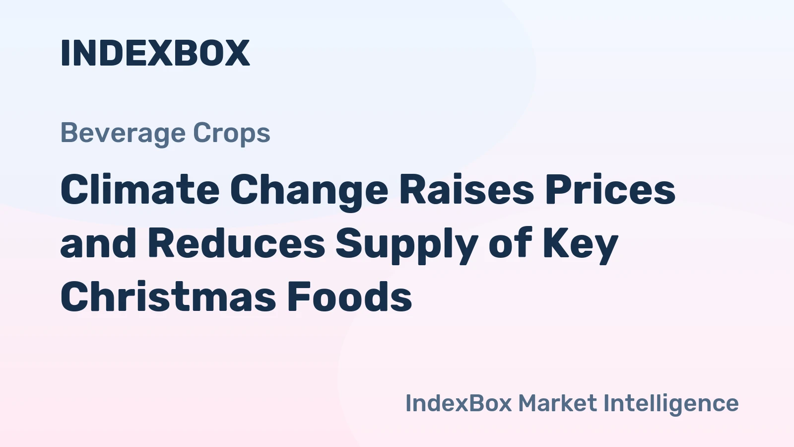 Climate Change Raises Prices and Reduces Supply of Key Christmas Foods
