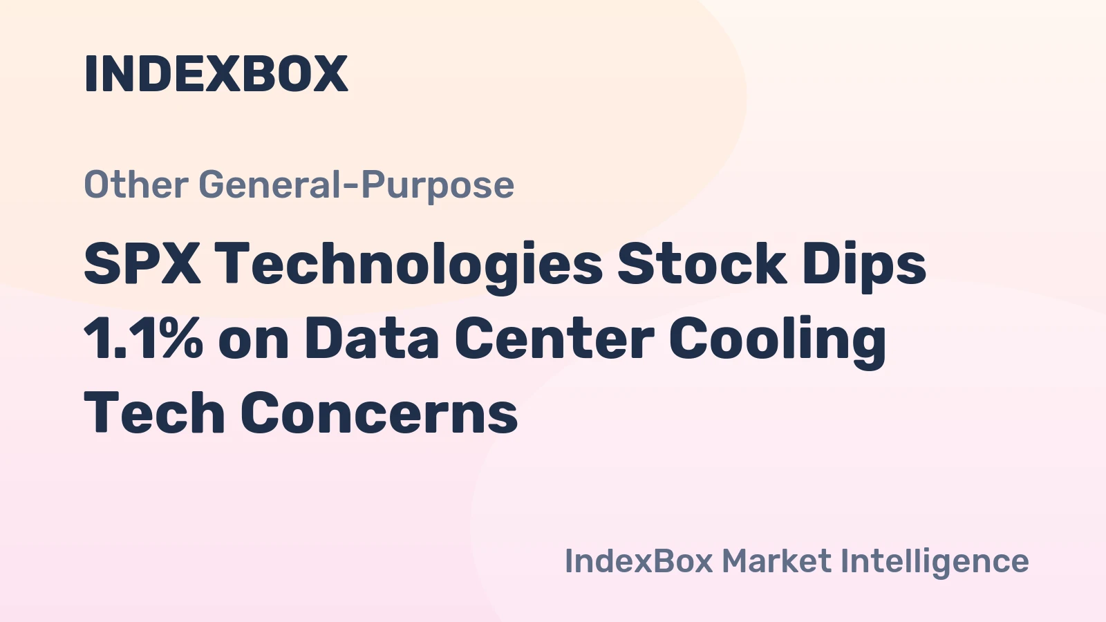 SPX Technologies Stock Dips 1.1% on Data Center Cooling Tech Concerns