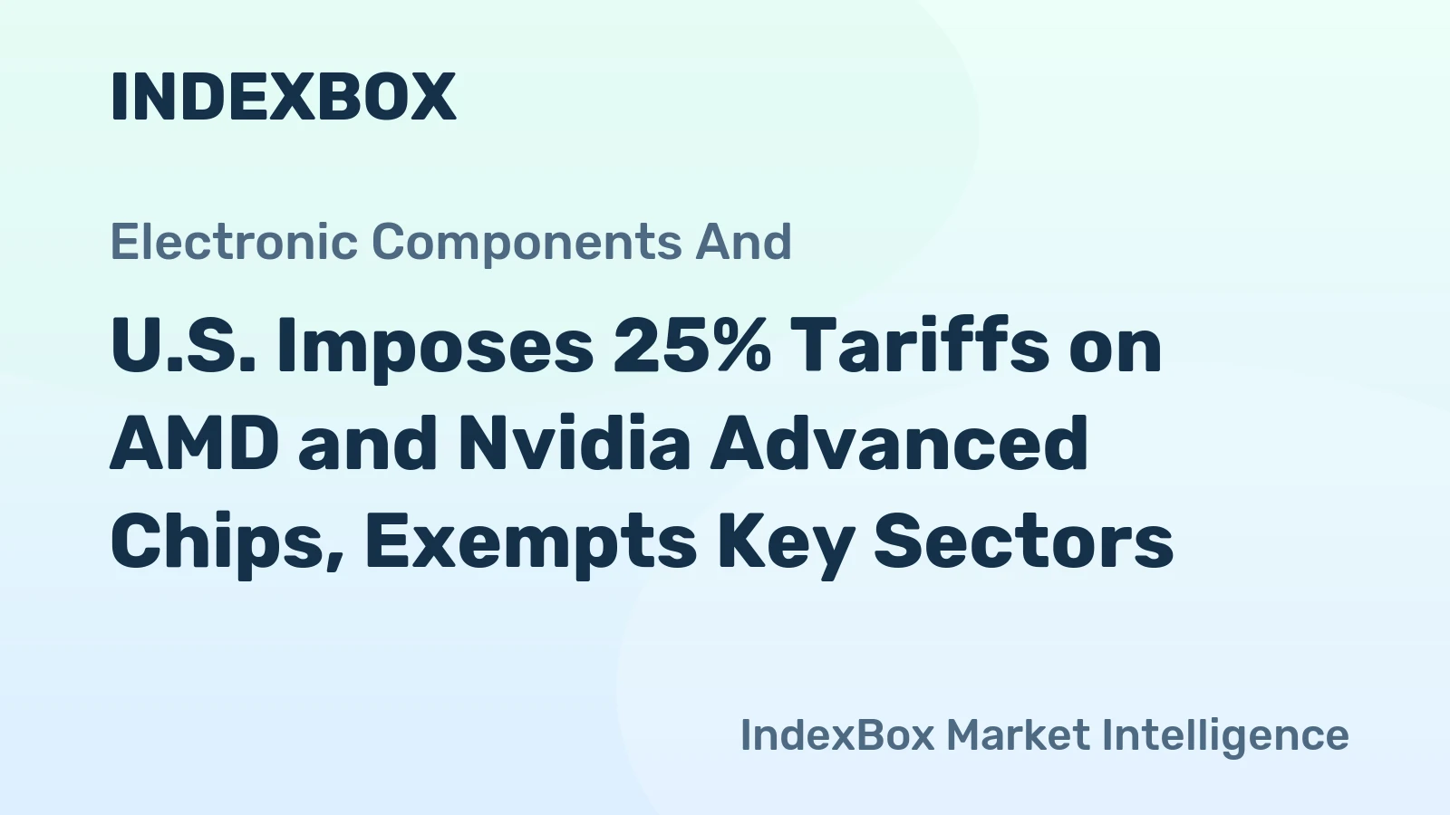 U.S. Imposes 25% Tariffs on AMD and Nvidia Advanced Chips, Exempts Key Sectors