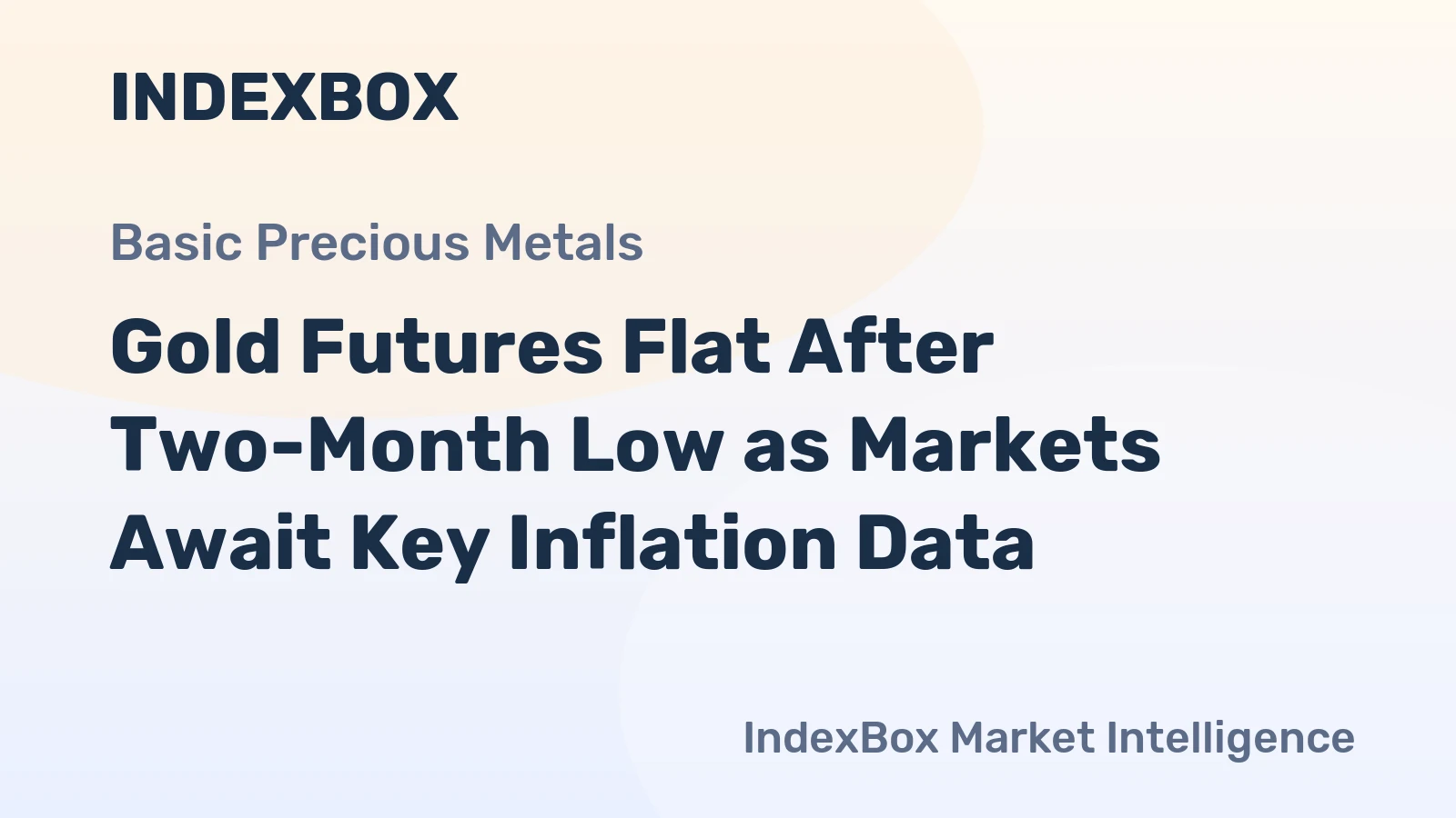 Gold Futures Flat After Two-Month Low as Markets Await Key Inflation Data