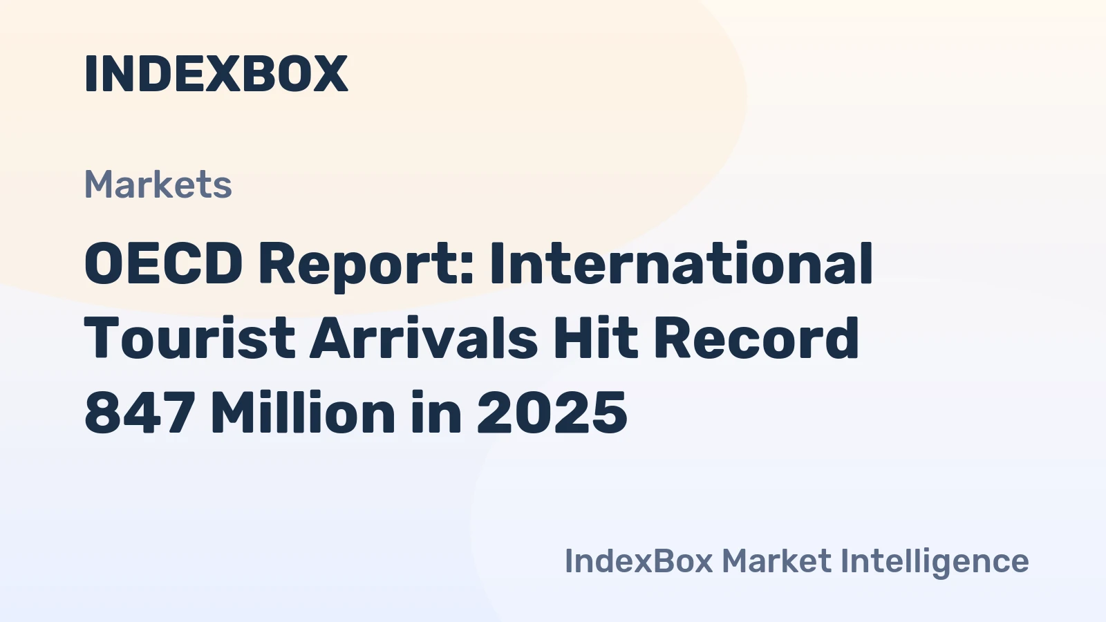 OECD Report: International Tourist Arrivals Hit Record 847 Million in 2025