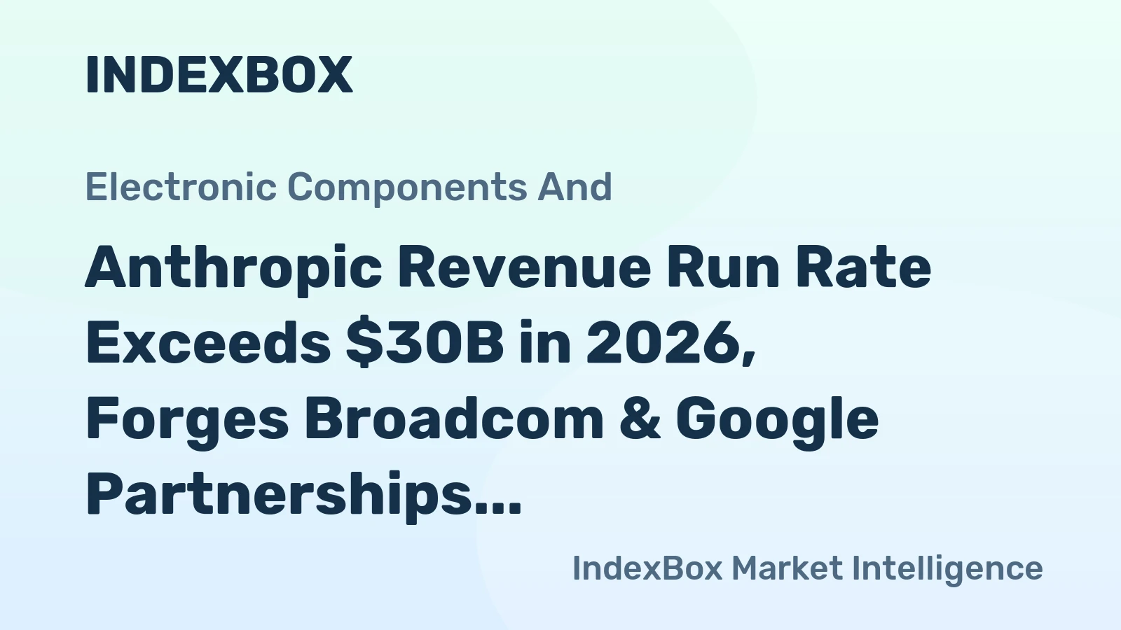 Anthropic Revenue Run Rate Exceeds $30B in 2026, Forges Broadcom & Google Partnerships