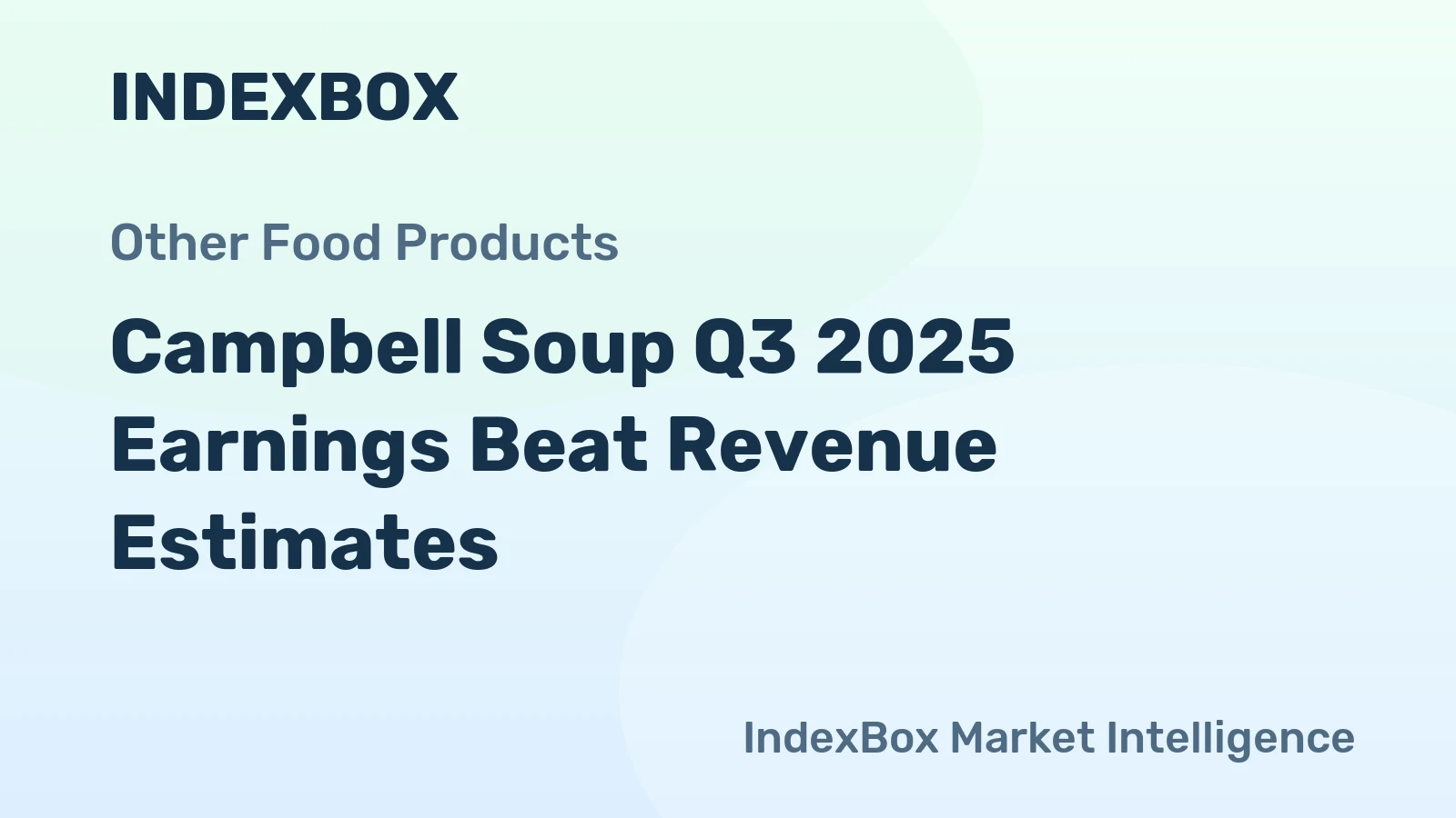 Campbell Soup Q3 2025 Earnings Beat Revenue Estimates