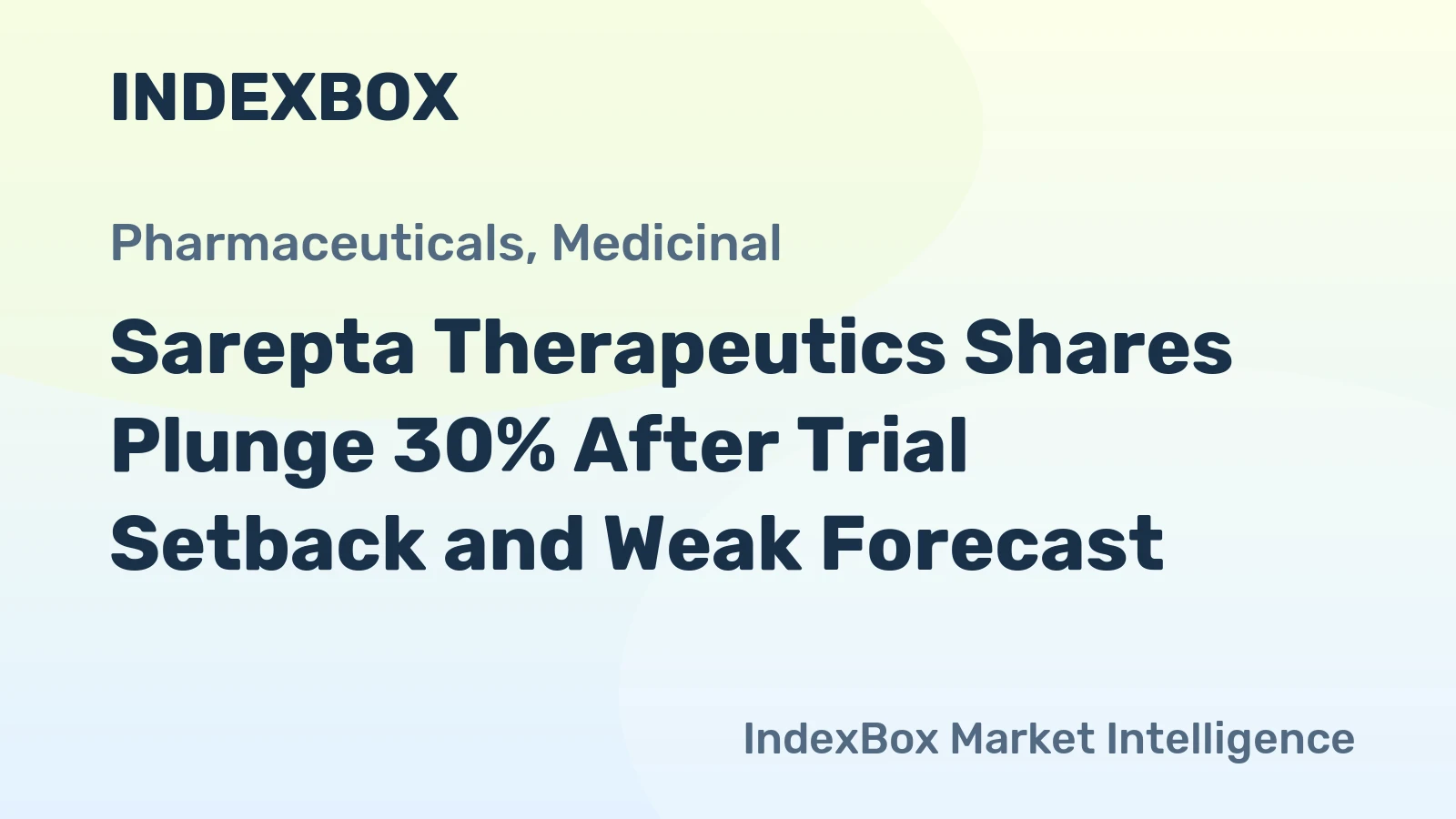 Sarepta Therapeutics Shares Plunge 30% After Trial Setback and Weak Forecast
