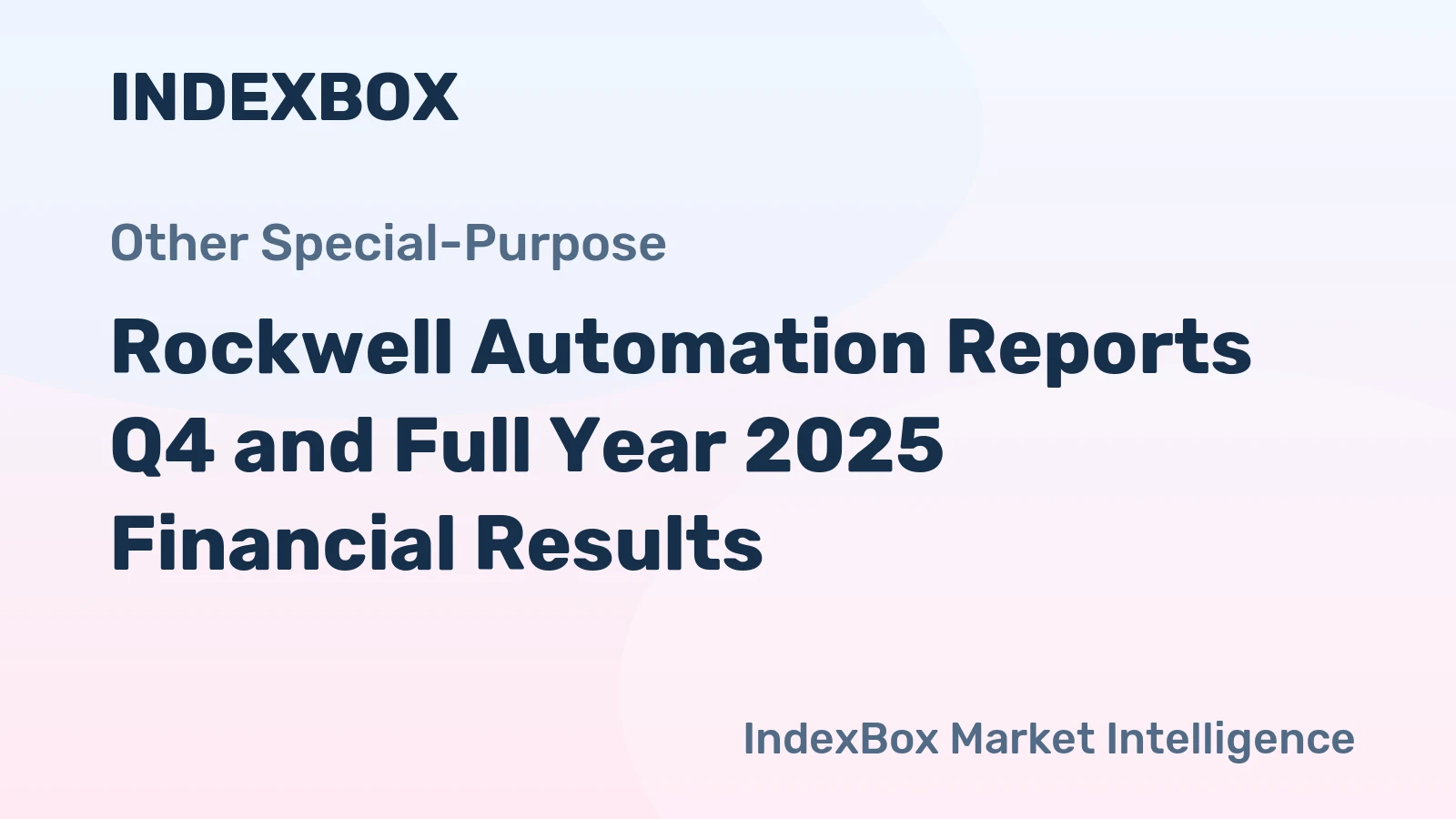 Rockwell Automation Reports Q4 and Full Year 2025 Financial Results