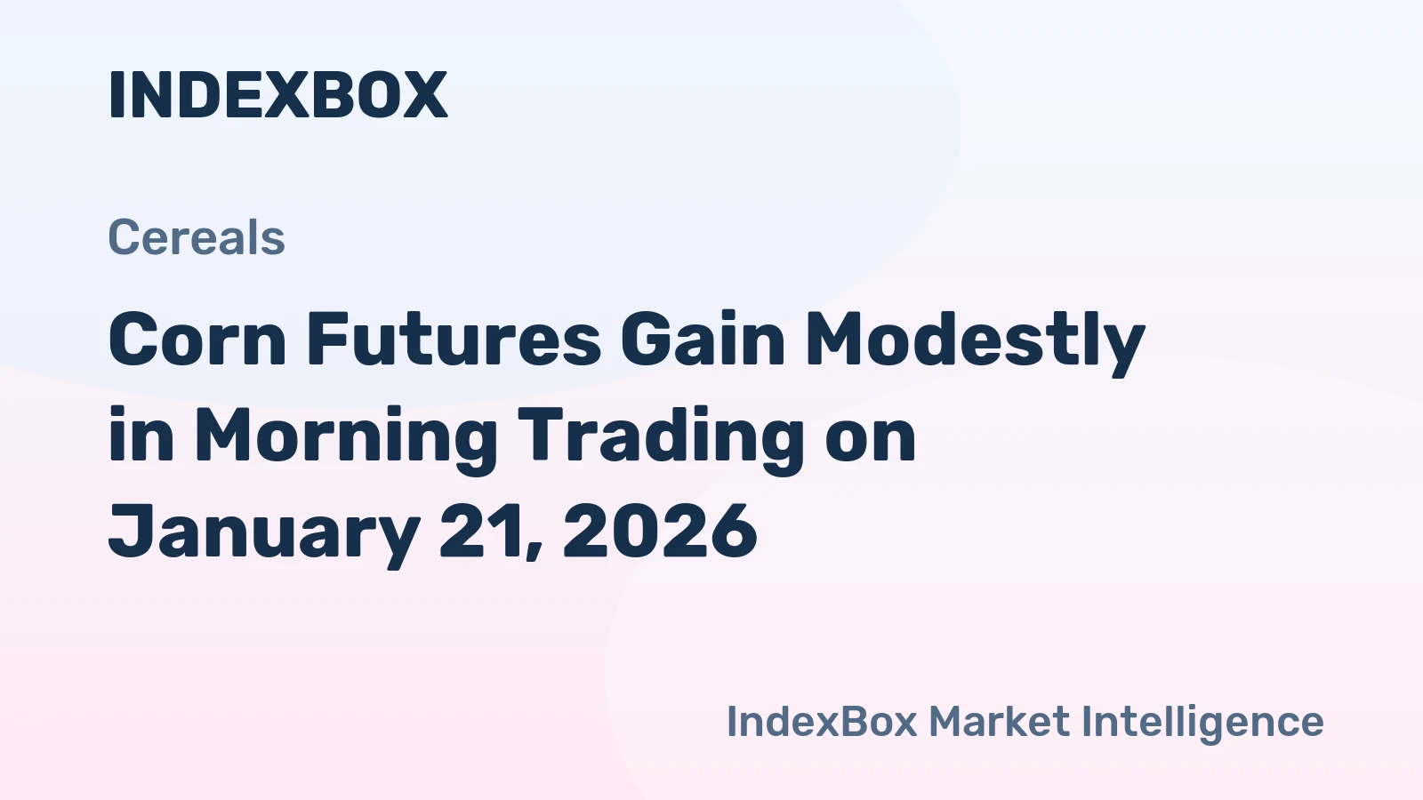 Corn Futures Gain Modestly in Morning Trading on January 21, 2026