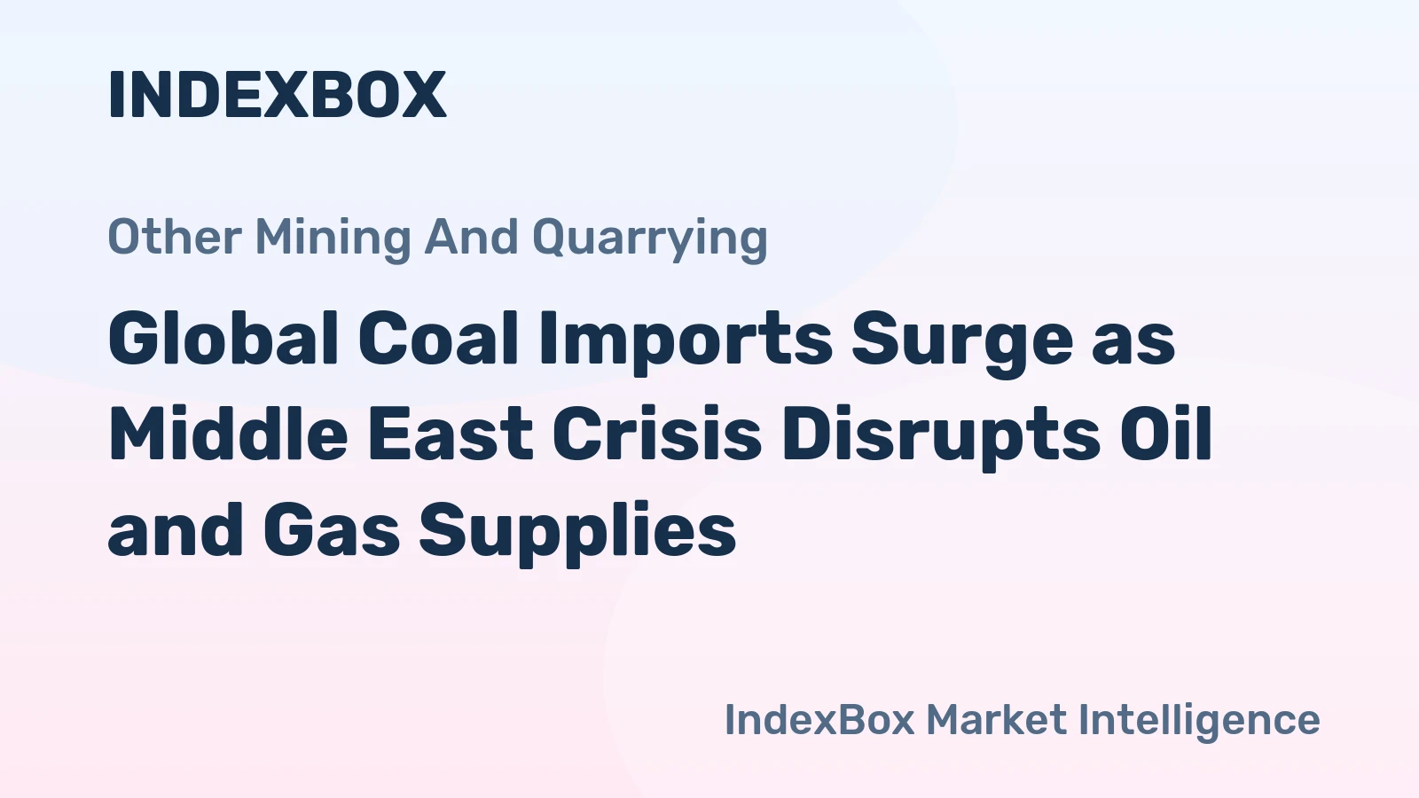 Global Coal Imports Surge as Middle East Crisis Disrupts Oil and Gas Supplies