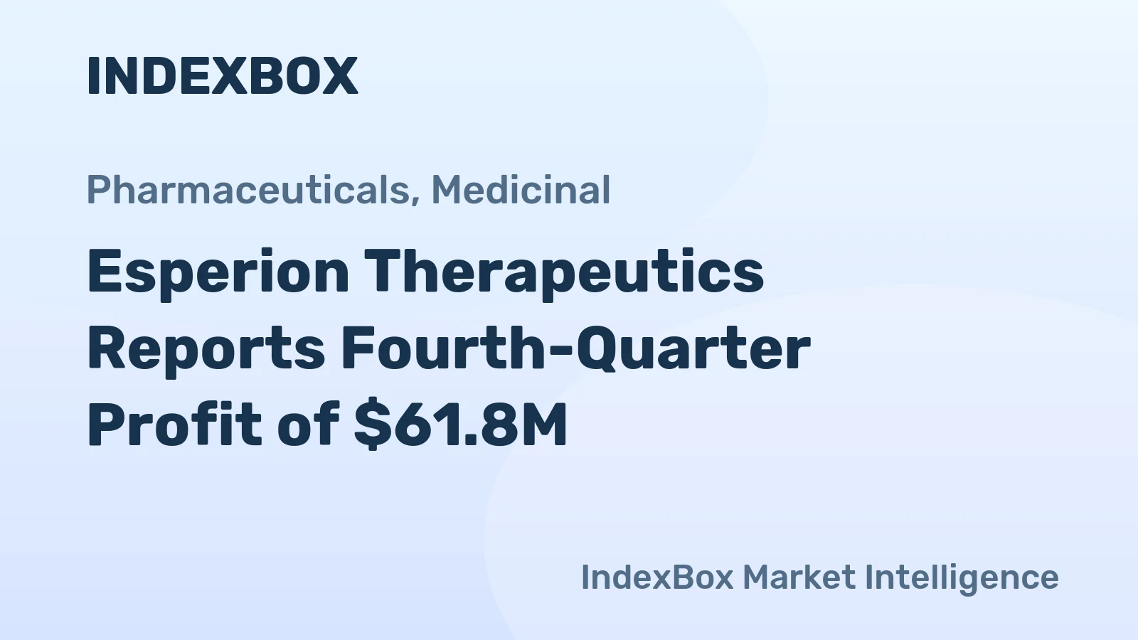 Esperion Therapeutics Reports Fourth-Quarter Profit of $61.8M