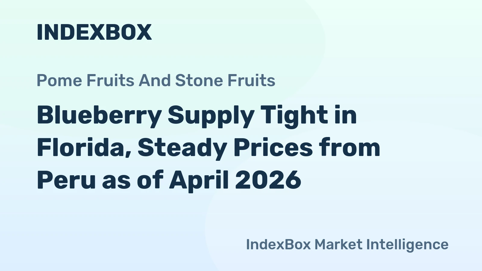 Blueberry Supply Tight in Florida, Steady Prices from Peru as of April 2026