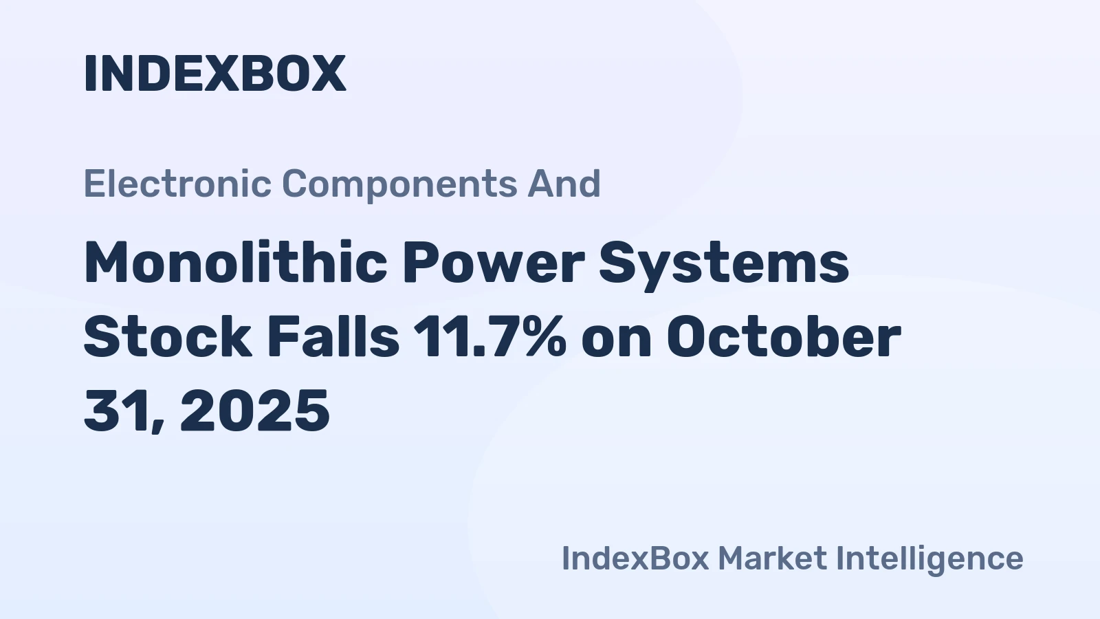 Monolithic Power Systems Stock Falls 11.7% on October 31, 2025