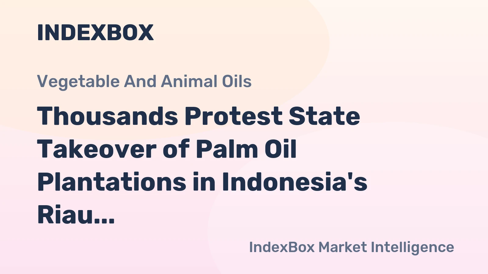 Thousands Protest State Takeover of Palm Oil Plantations in Indonesia's Riau