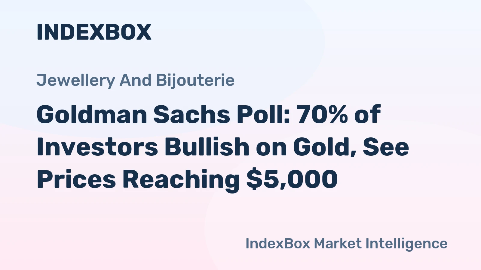 Goldman Sachs Poll: 70% of Investors Bullish on Gold, See Prices Reaching $5,000