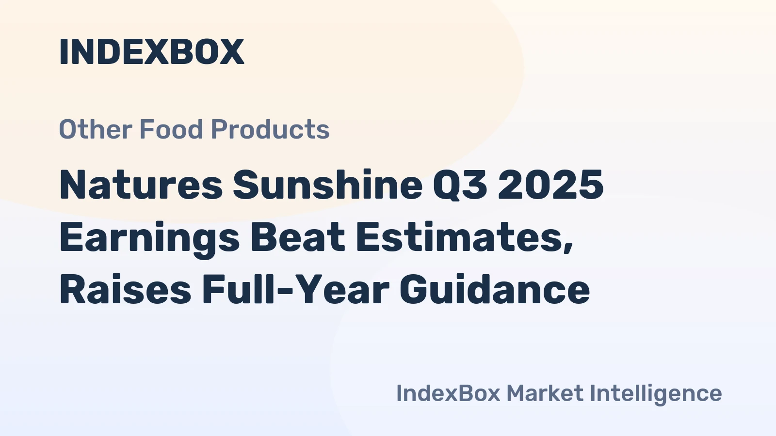 Natures Sunshine Q3 2025 Earnings Beat Estimates, Raises Full-Year Guidance