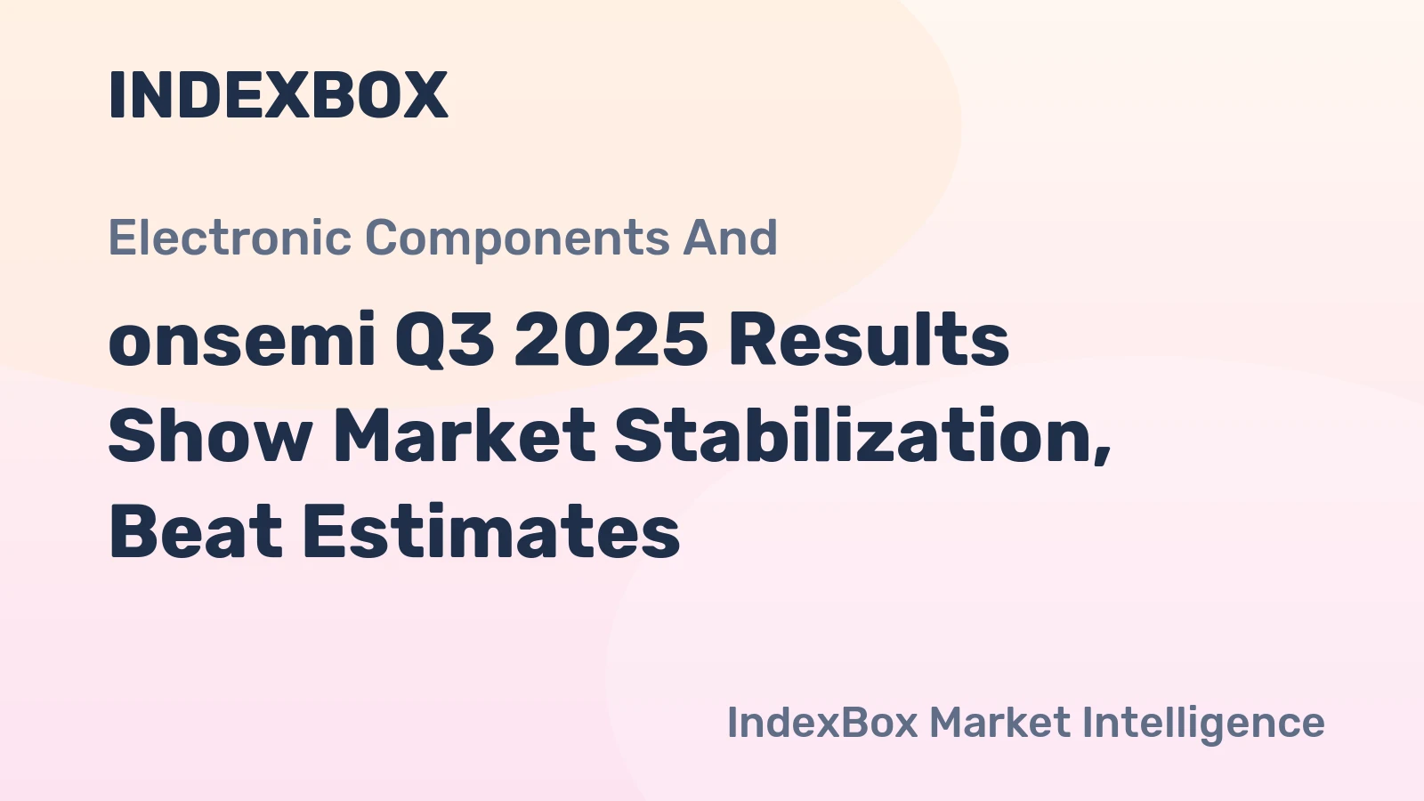 onsemi Q3 2025 Results Show Market Stabilization, Beat Estimates