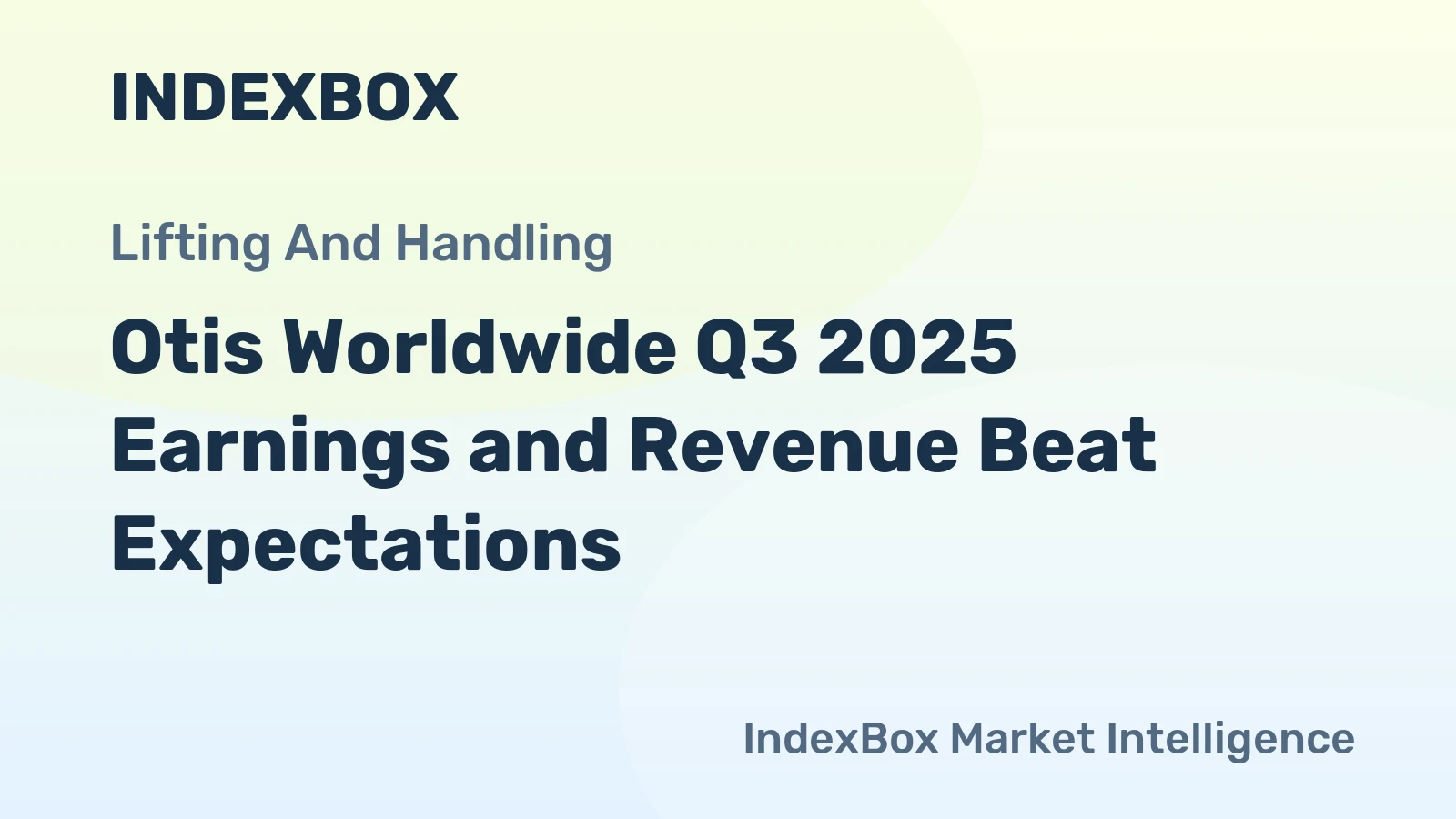 Otis Worldwide Q3 2025 Earnings and Revenue Beat Expectations