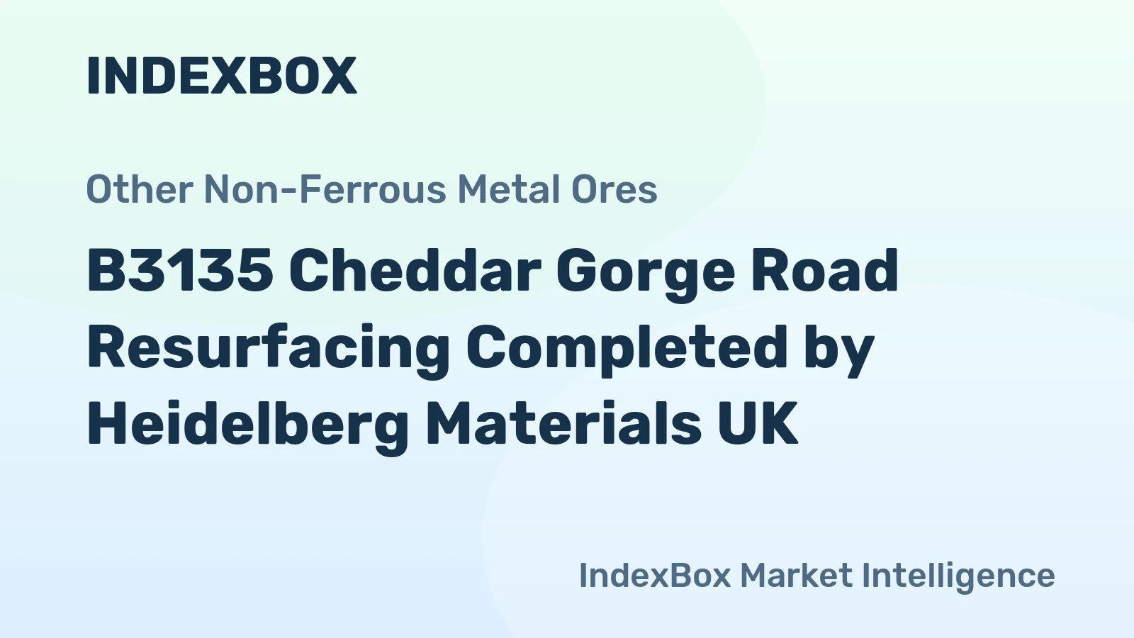 B3135 Cheddar Gorge Road Resurfacing Completed by Heidelberg Materials UK