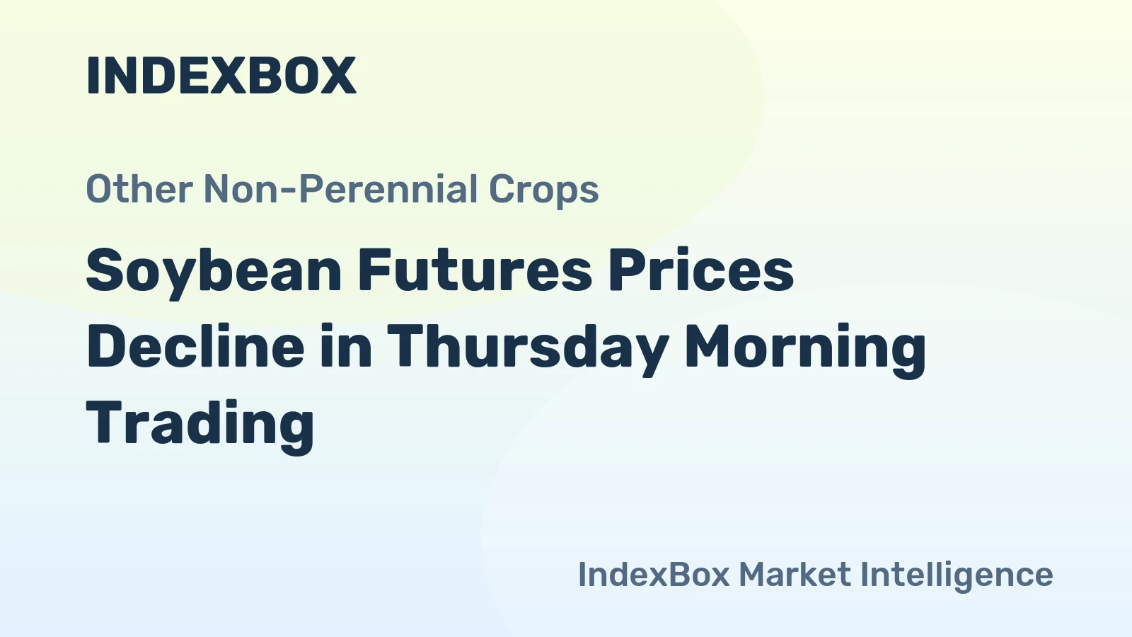 Soybean Futures Prices Decline in Thursday Morning Trading