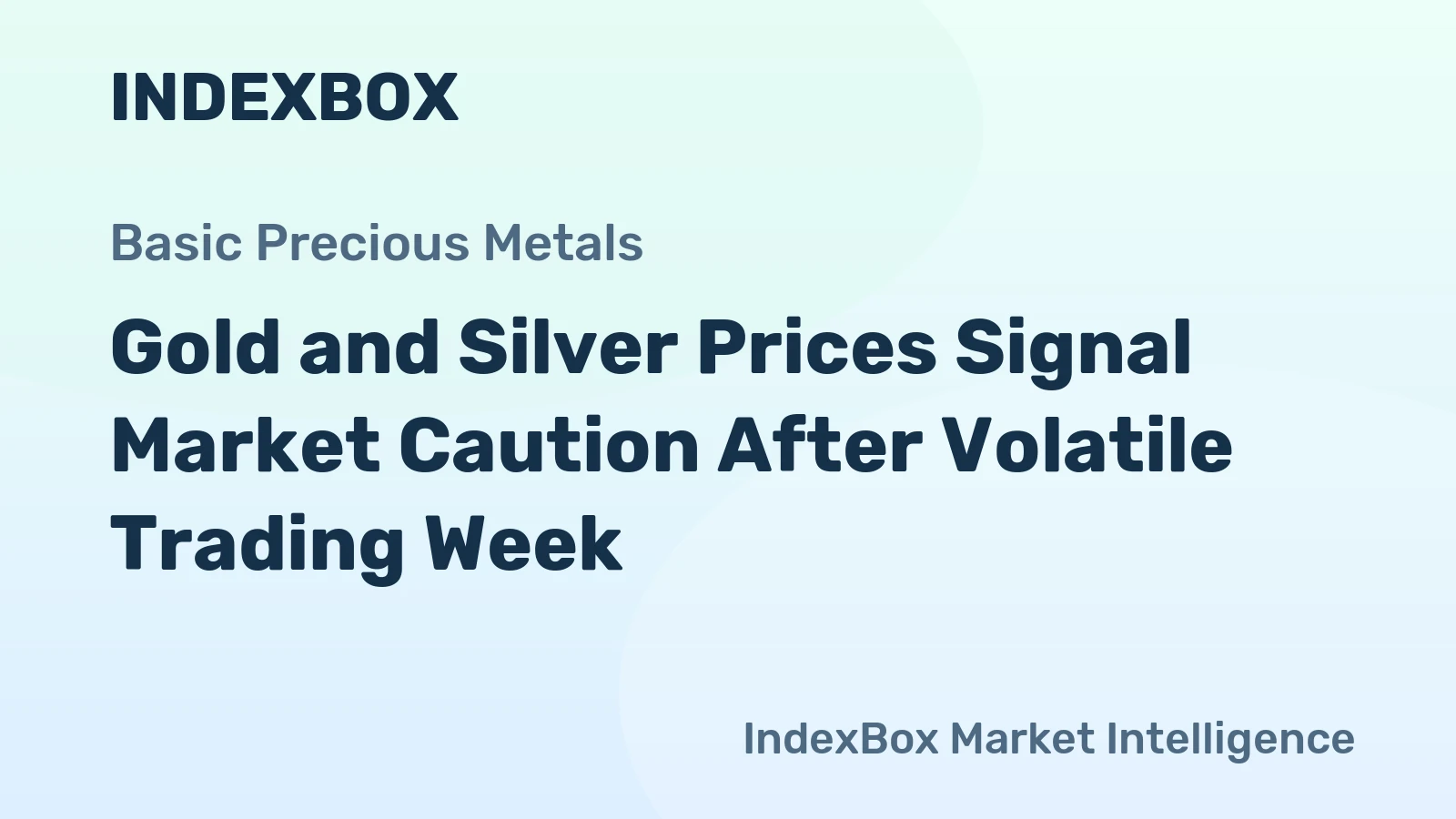 Gold and Silver Prices Signal Market Caution After Volatile Trading Week